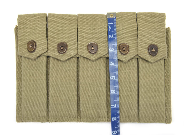 US WW2 Thompson 5 Cell Magazine Pouch Lt. OD Marked JT&L 1943 - World ...