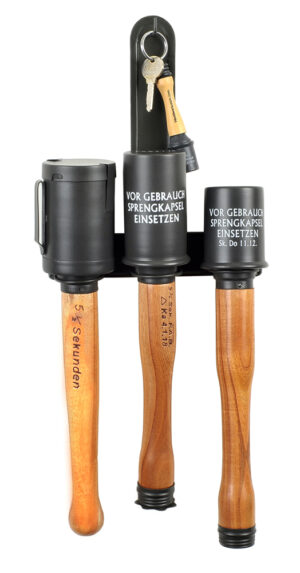 Wall Display Bracket for German Potato Masher Stick Grenades