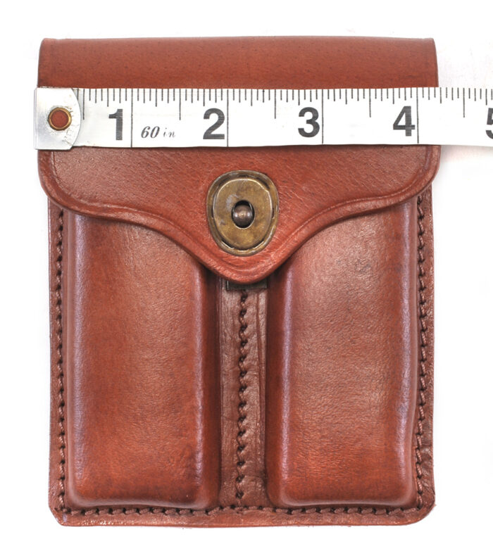 Brown Premium Drum Dyed Leather .45 Double Magazine Pouch - World War ...