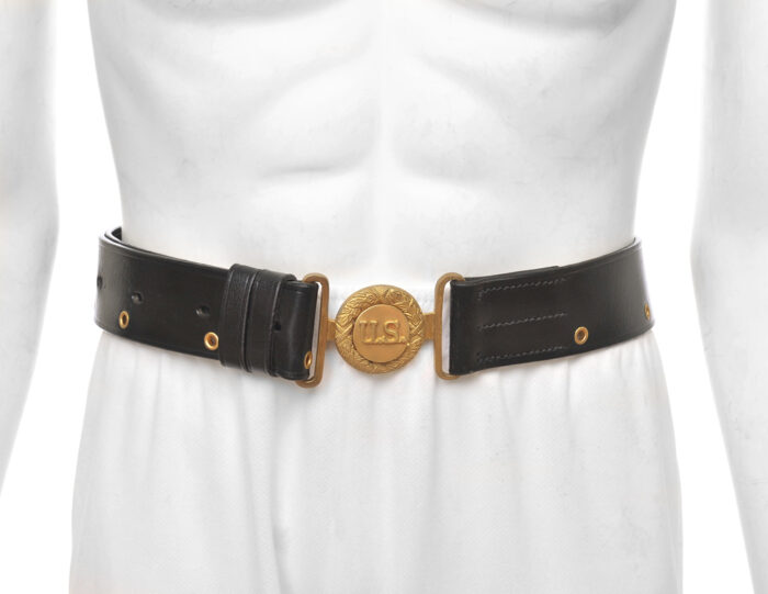 WW2 US Officers Leather Belt with Wreath