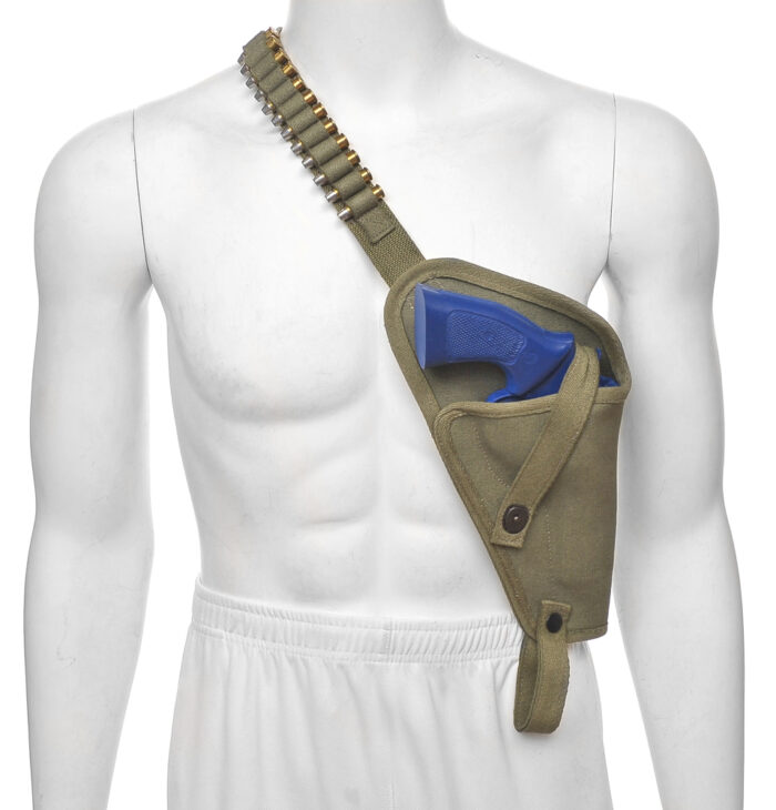 M3 Canvas Shoulder Holster With Shell Loops OD Fits Smith & Wesson ...
