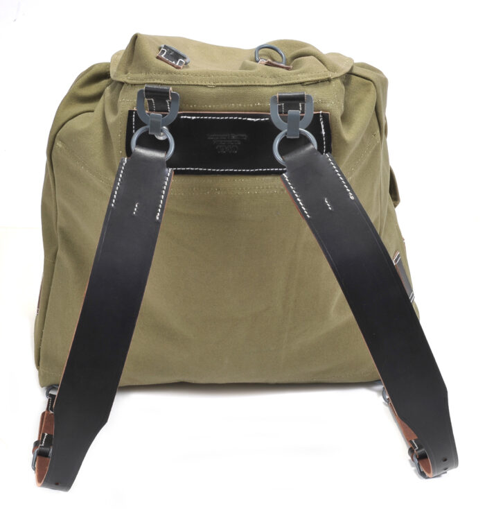 German WW2 1941 Rucksack with Leather Straps Field Green