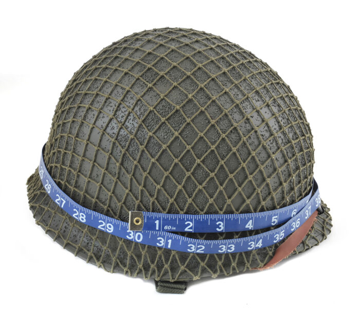 U.S. M1 Helmet Steel Pot with Liner Cork Texture and Net