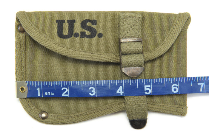 US WW2 Military Hatchet Axe Cover Dark OD marked JT&L 1944