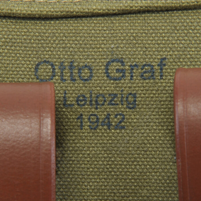 German WW2 P08 Luger Holster Field Green Marked Otto Graf Leipzig 1942