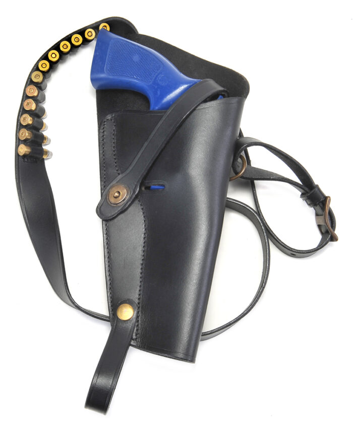 US Victory Revolver Shoulder Holster Brown Leather with Shell loops