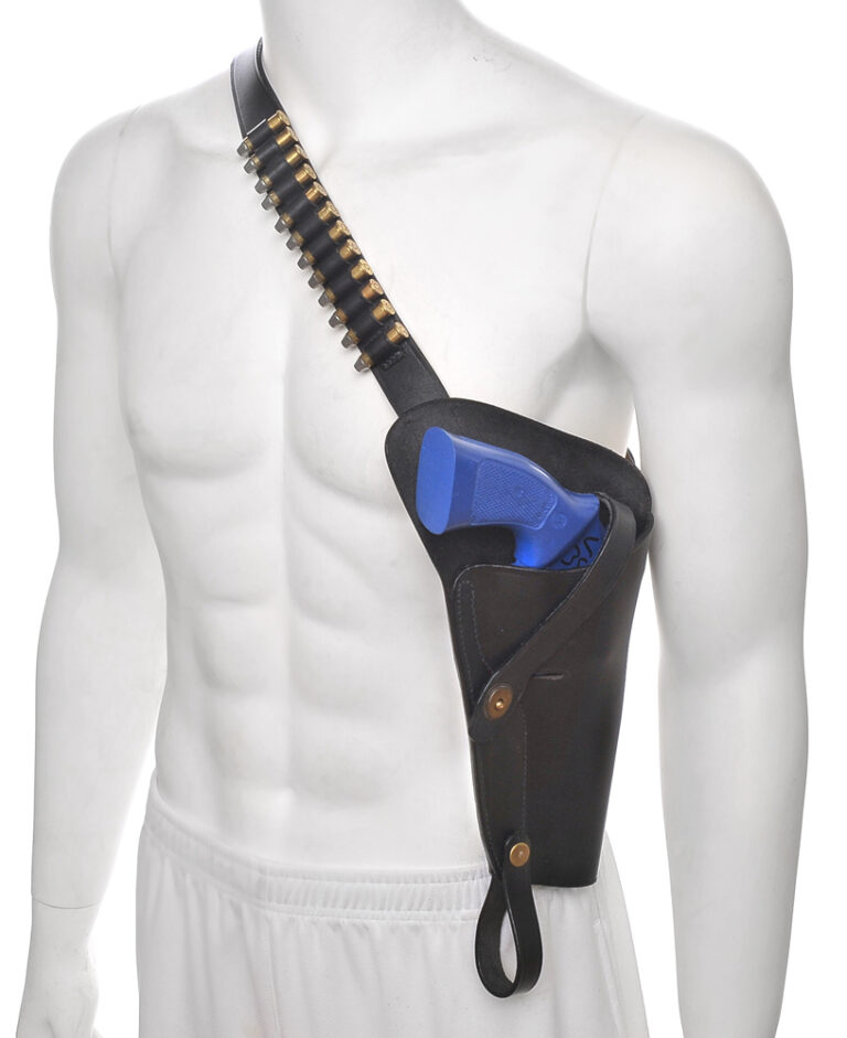 US Victory Revolver Shoulder Holster Brown Leather with Shell loops