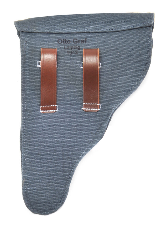 German WW2 Luftwaffe P08 Luger Holster Marked OTTO GRAF LEIPZIG 1942