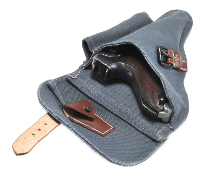 German WW2 Luftwaffe P08 Luger Holster Marked OTTO GRAF LEIPZIG 1942