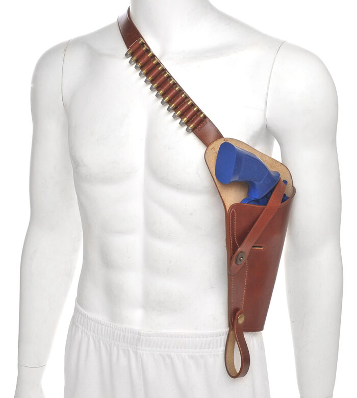 Brown Leather Shoulder Holster with Shell loops fits Ruger GP100, Colt ...