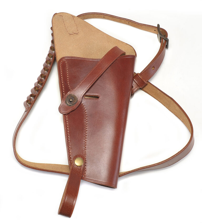 Brown Leather Shoulder Holster with Shell loops fits Ruger GP100, Colt ...