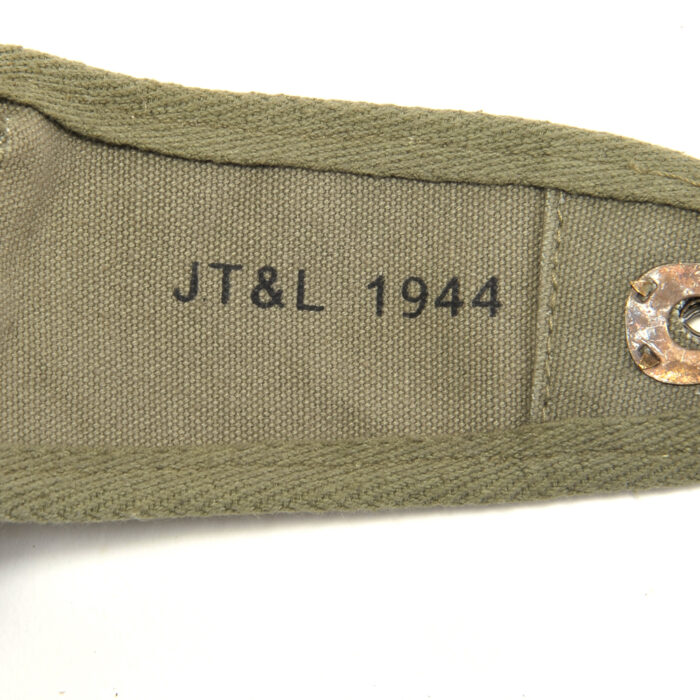US WW2 3rd Pattern P3 Cross Flap Canteen Cover Marked JT&L 1944