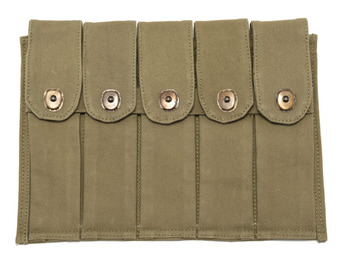 WW2 Rigger Made M1 Carbine 5 Cell Magazine Pouch Marked JT&L 1944
