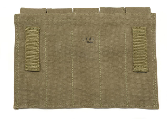 WW2 Rigger Made M1 Carbine 5 Cell Magazine Pouch Marked JT&L 1944