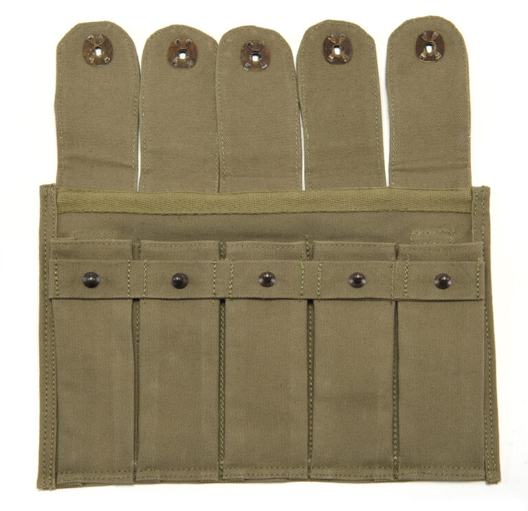 WW2 Rigger Made M1 Carbine 5 Cell Magazine Pouch Marked JT&L 1944