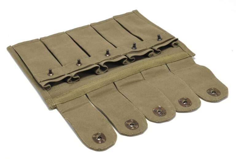 WW2 Rigger Made M1 Carbine 5 Cell Magazine Pouch Marked JT&L 1944