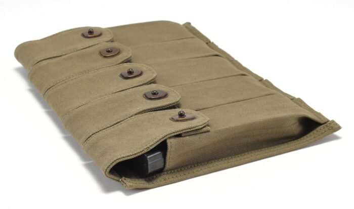 WW2 Rigger Made M1 Carbine 5 Cell Magazine Pouch Marked JT&L 1944