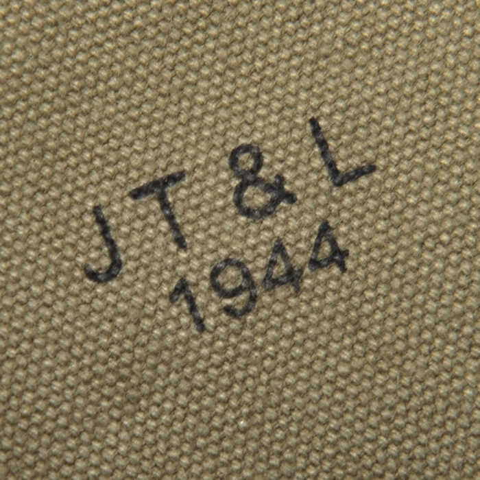 WW2 Rigger Made M1 Carbine 3 Cell Magazine Pouch Marked JT&L 1944