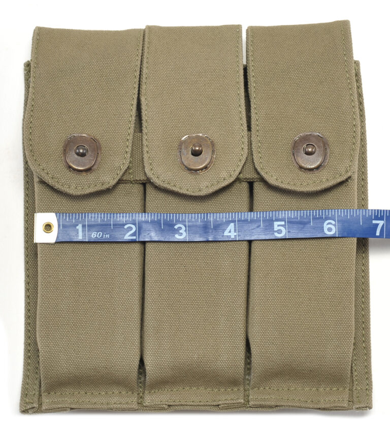 WW2 Rigger Made M1 Carbine 3 Cell Magazine Pouch Marked JT&L 1944