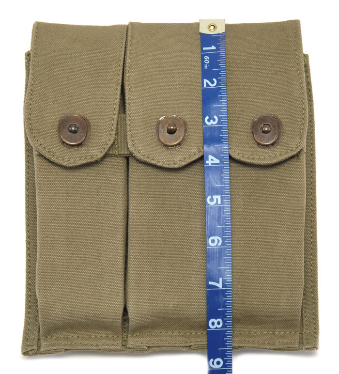 WW2 Rigger Made M1 Carbine 3 Cell Magazine Pouch Marked JT&L 1944