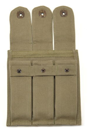 WW2 Rigger Made M1 Carbine 3 Cell Magazine Pouch Marked JT&L 1944