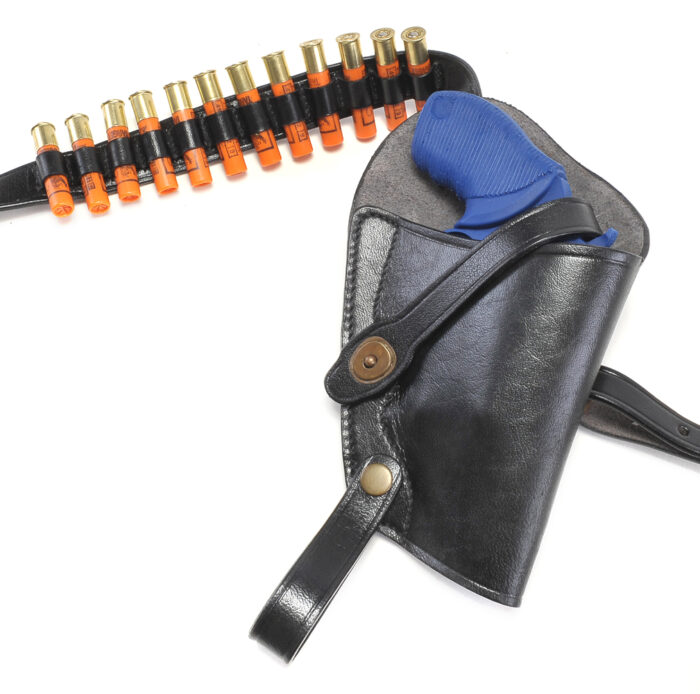 Black Leather Shoulder Holster with Shell loops fits Taurus Judge ...