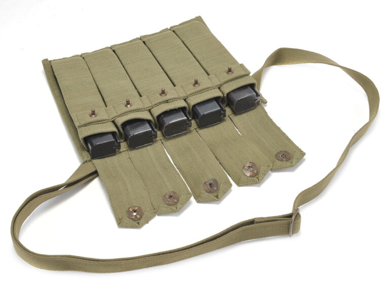 WW2 Rigger Made Thompson 5 Cell Magazine Pouch with Shoulder Strap ...