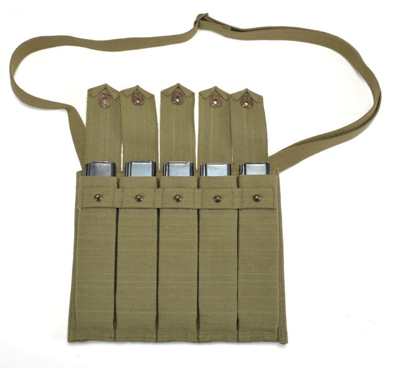WW2 Rigger Made Thompson 5 Cell Magazine Pouch with Shoulder Strap ...