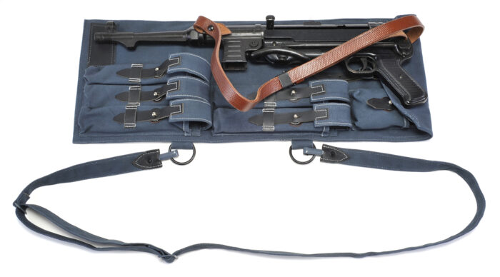 WW2 German MP40 Case with Shoulder Strap Luftwaffe Blue