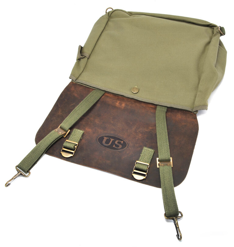 U.S. WW2 M1936 Musette Bag with Shoulder strap Dark OD marked JT&L® 1944