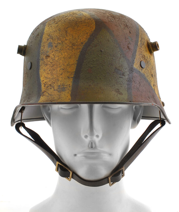 GERMAN WW1 M1916 M16 STAHLHELM HELMET 18 gauge steel With Aged Camouflage