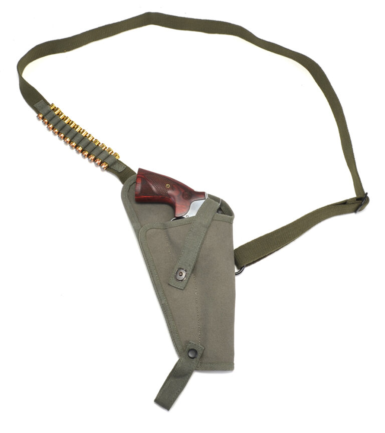 M3 Canvas Shoulder Holster With Shell Loops OD Fits Smith & Wesson 629 ...
