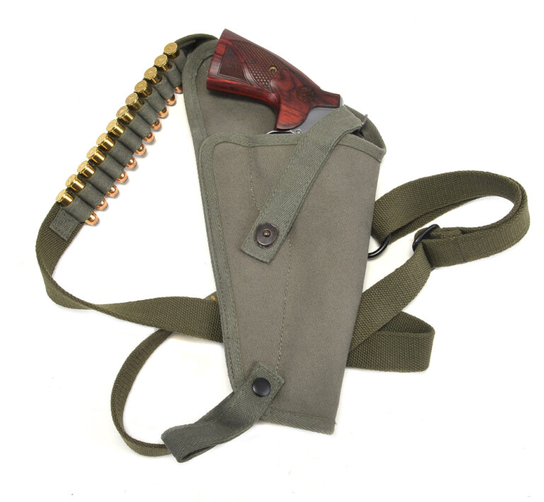 M3 Canvas Shoulder Holster With Shell Loops OD Fits Smith & Wesson 629 ...