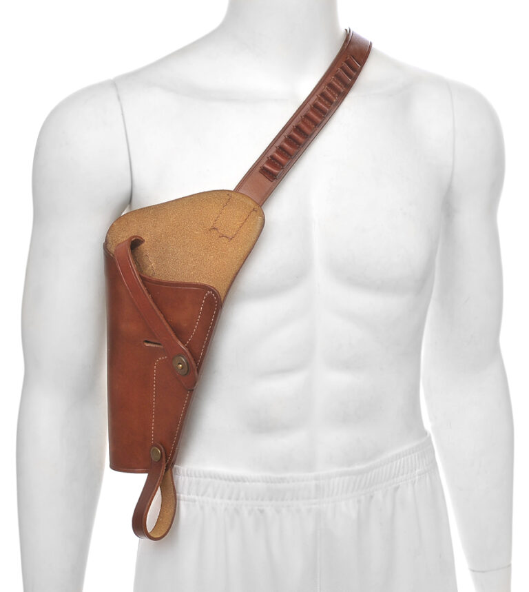 Brown Leather Shoulder Holster with Shell loops fits Ruger GP100, Colt ...