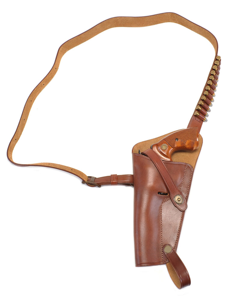 Brown Leather Shoulder Holster with Shell loops fits Ruger GP100, Colt ...