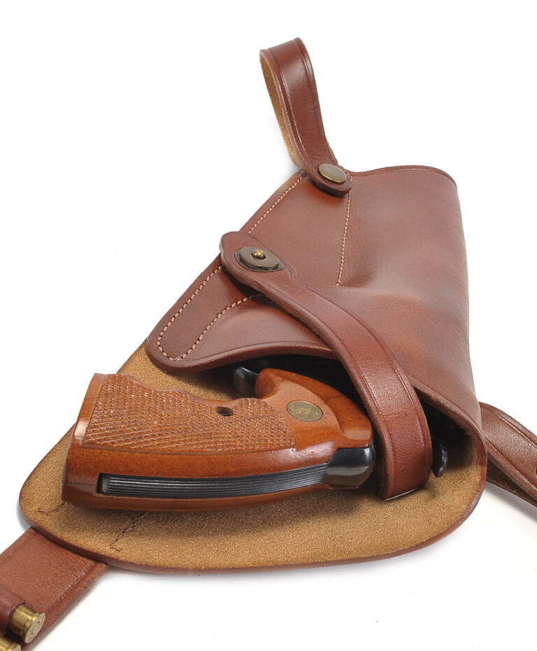 Brown Leather Shoulder Holster with Shell loops fits Ruger GP100, Colt ...