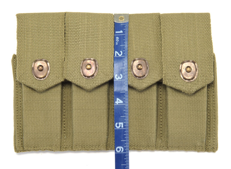 US WW2 Rigger Made M1911 .45 4 cell Magazine Pouch marked JT&L 1943