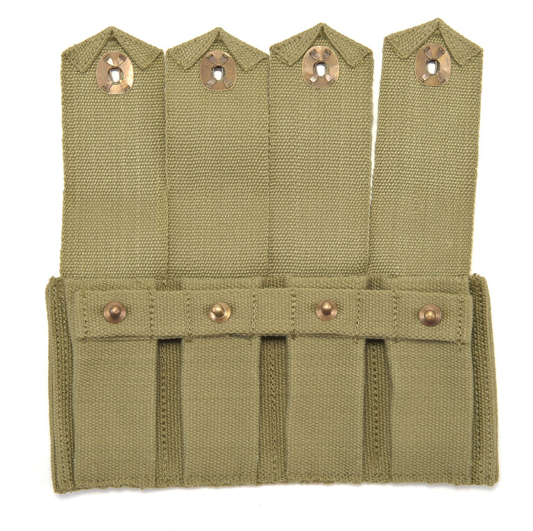 US WW2 Rigger Made M1911 .45 4 cell Magazine Pouch marked JT&L 1943