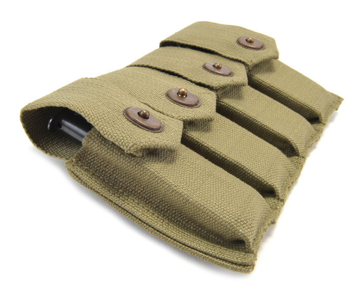 US WW2 Rigger Made M1911 .45 4 cell Magazine Pouch marked JT&L 1943