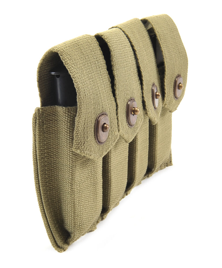 US WW2 Rigger Made M1911 .45 4 cell Magazine Pouch marked JT&L 1943
