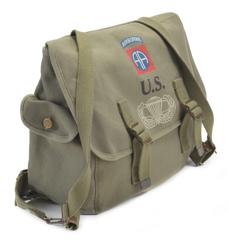 U.S. WW2 82nd Airborne M1936 Musette Bag with Shoulder strap Dark OD ...