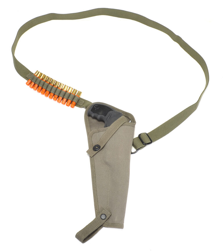 Canvas Shoulder Holster with Shell loops fits Taurus Judge 6.5" Barrel